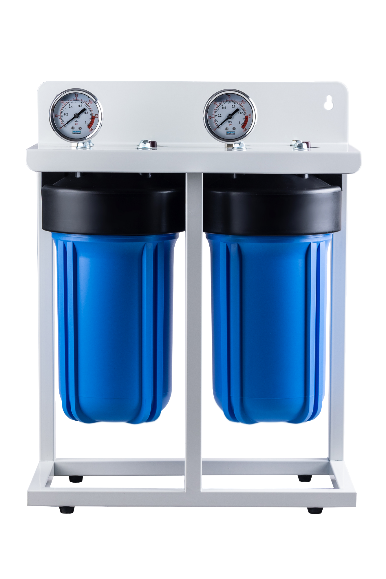 10-inch Big Blue 2-Stage Filter Housings with Metal Frame